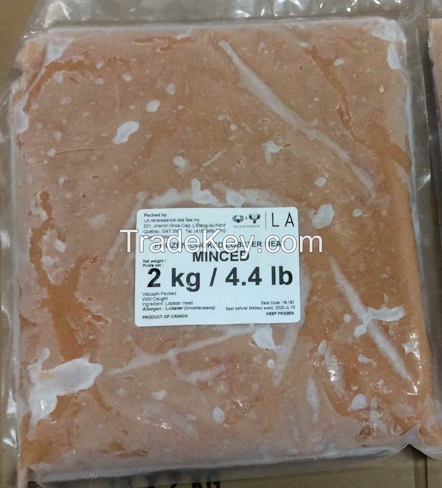 Cooked, Frozen, Minced Lobster Meat By Apex International, South Korea