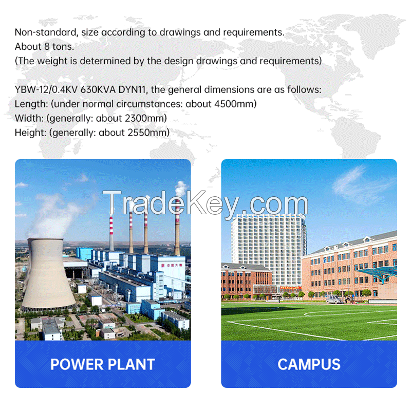 High and low voltage pre-installed box type custom power box type substation color steel box ...