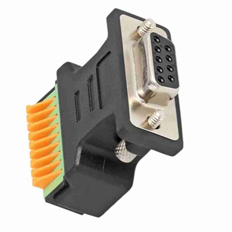 DB9 Male and Female Solderless Wire Splitting Board Connector, RS232 D ...